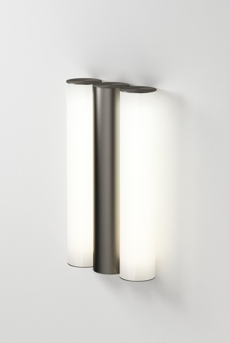 IP Gamma Satin Graphite Wall Light by Sylvain Willenz for sale at Pamono