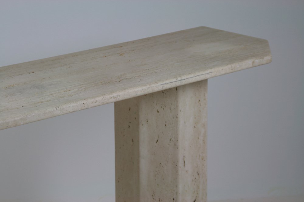 Large Travertine Console, Italy, 1970s for sale at Pamono