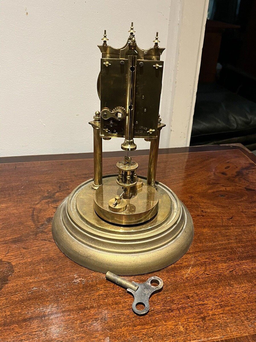 Antique Brass Torsion Anniversary Clock for sale at Pamono