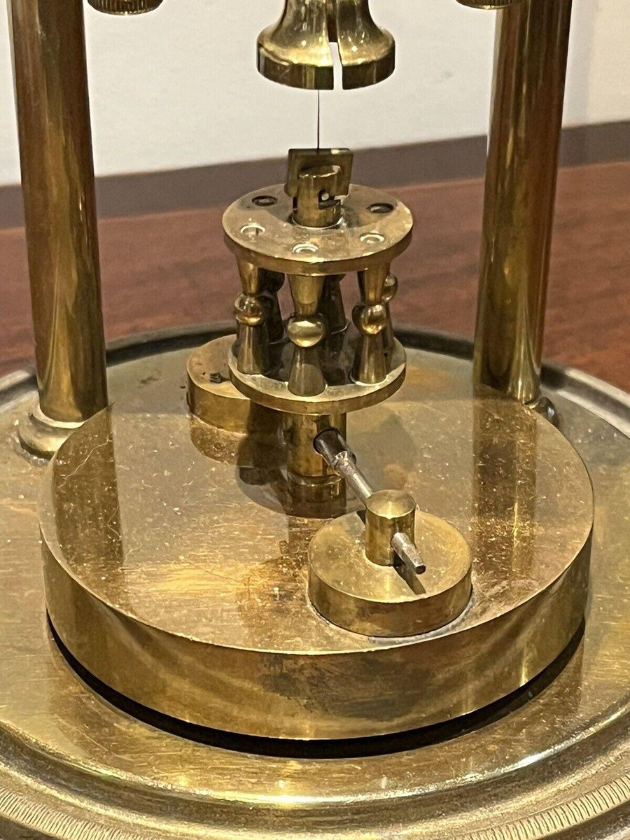 Antique Brass Torsion Anniversary Clock for sale at Pamono