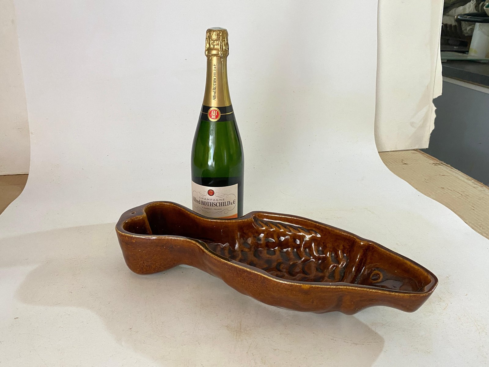 Large Ceramic Brown Vide Poche in Fish Form, Italy, 1960s for sale at ...