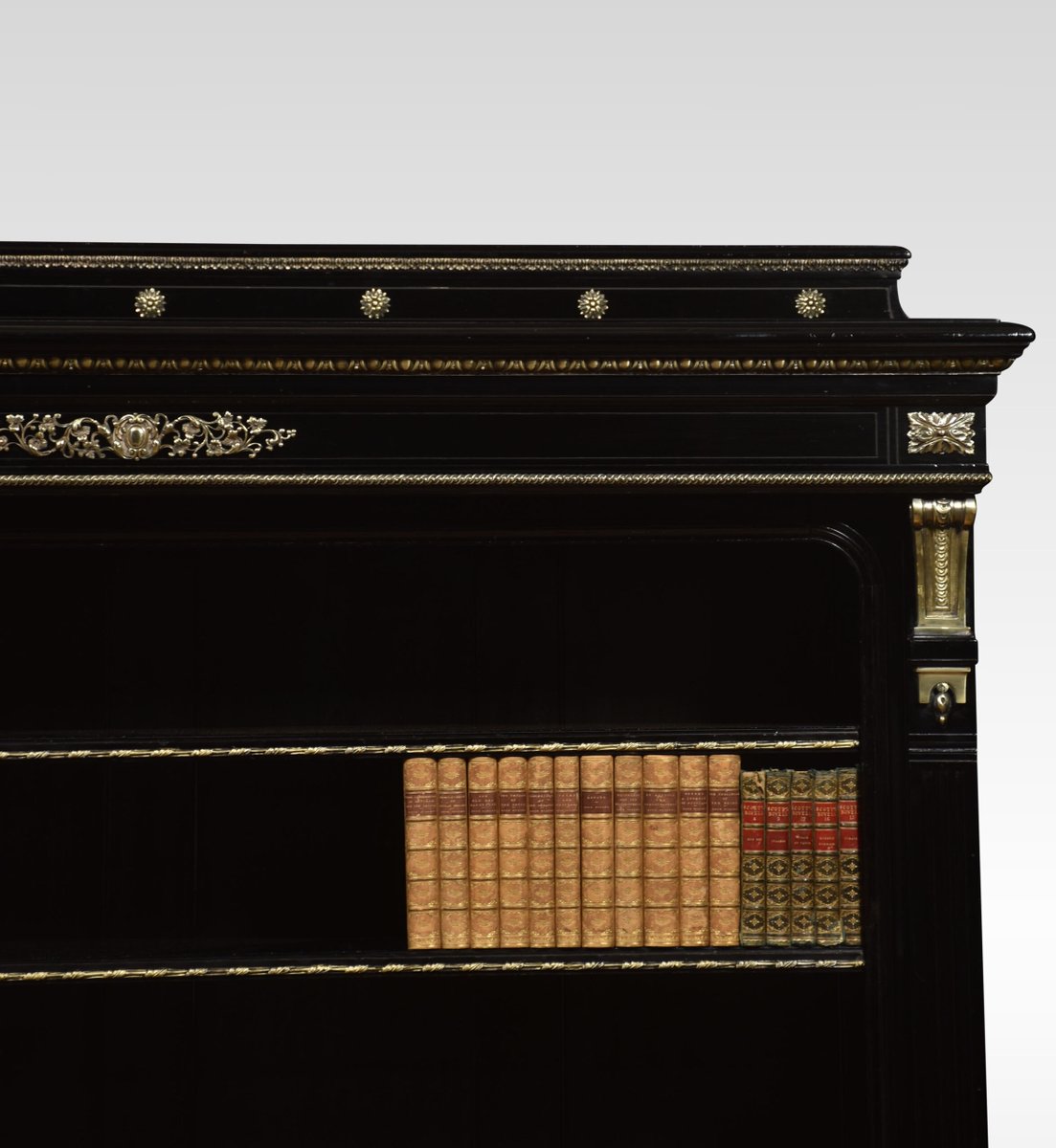 Napoleon III Brass Mounted Open Bookcase for sale at Pamono