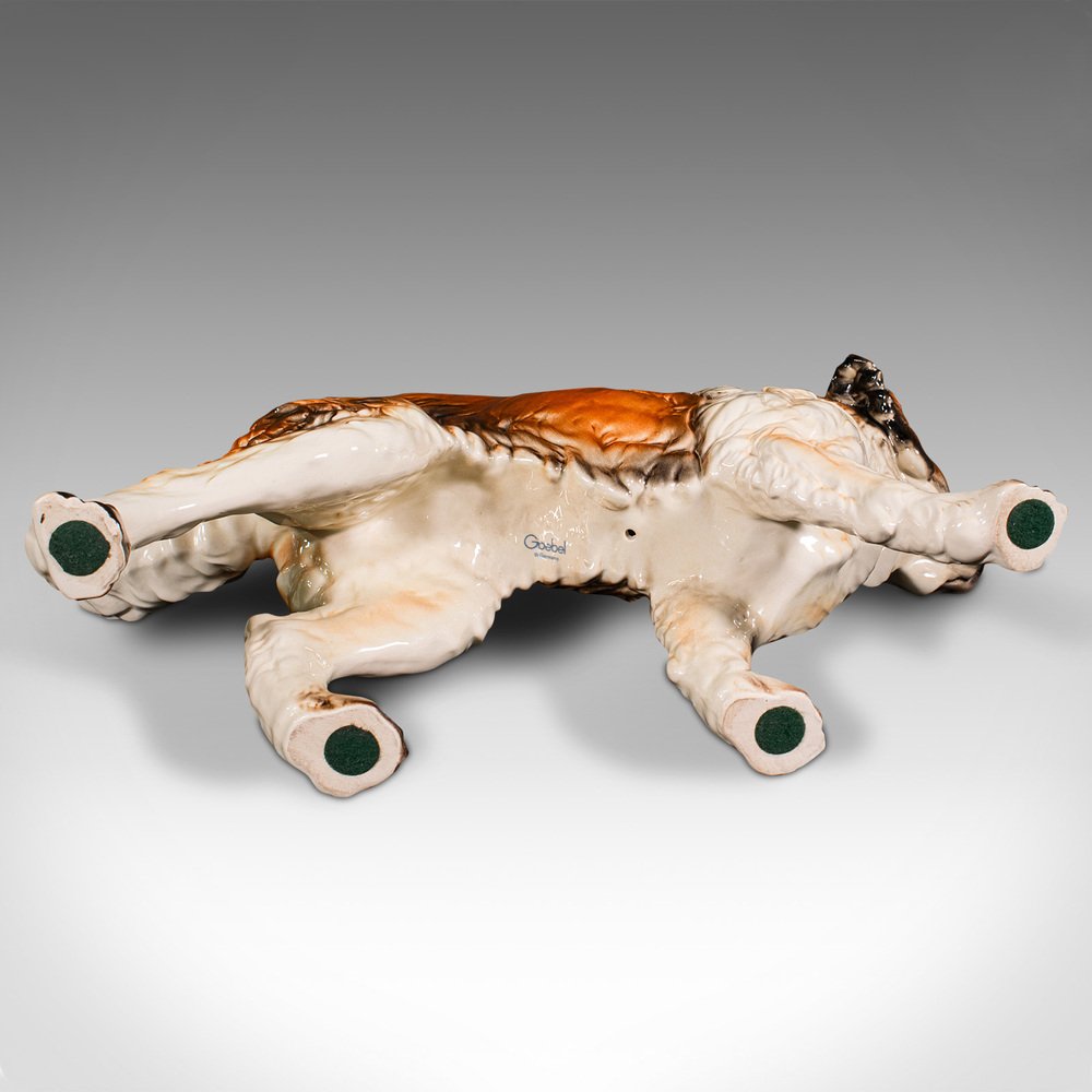 Large Vintage German Ceramic St Bernard Figure, 1980s for sale at Pamono