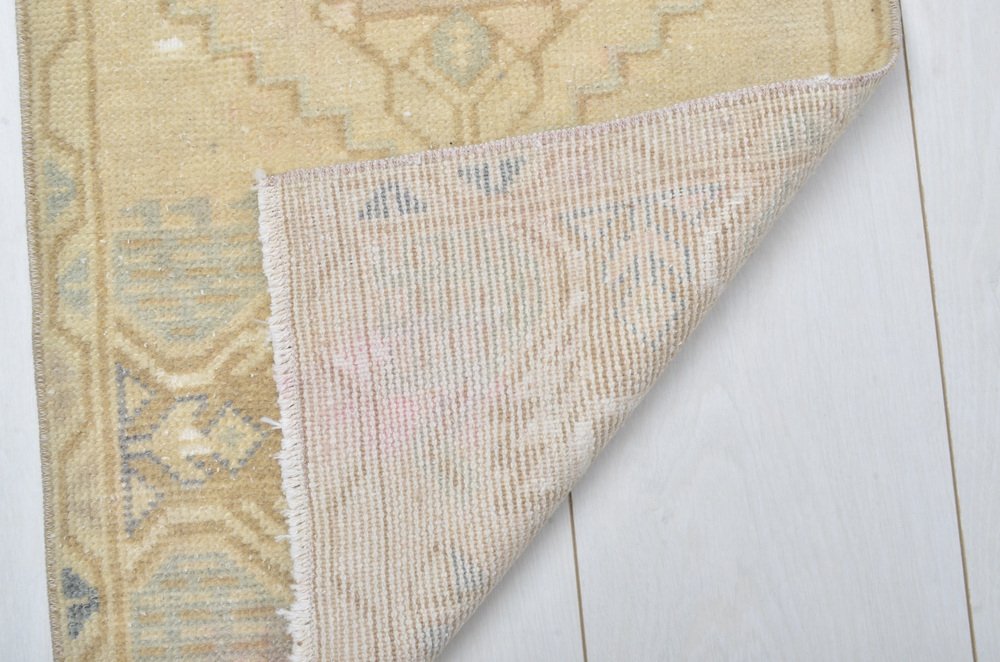 Faded Pastel Wool Small Rug, 1960s for sale at Pamono