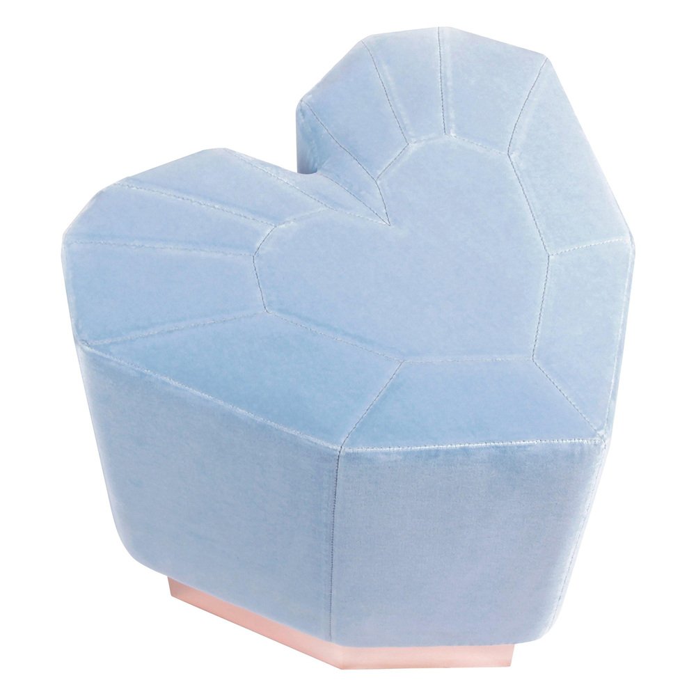 Light Blue Queen Heart Stool by Royal Stranger for sale at Pamono