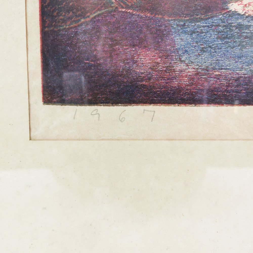 Helle Thorborg, Composition, 1967, Lithograph, Framed for sale at Pamono