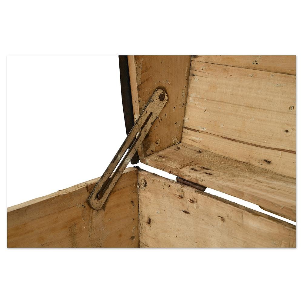 Wooden Transport Trunk with Steel Reinforcements for sale at Pamono