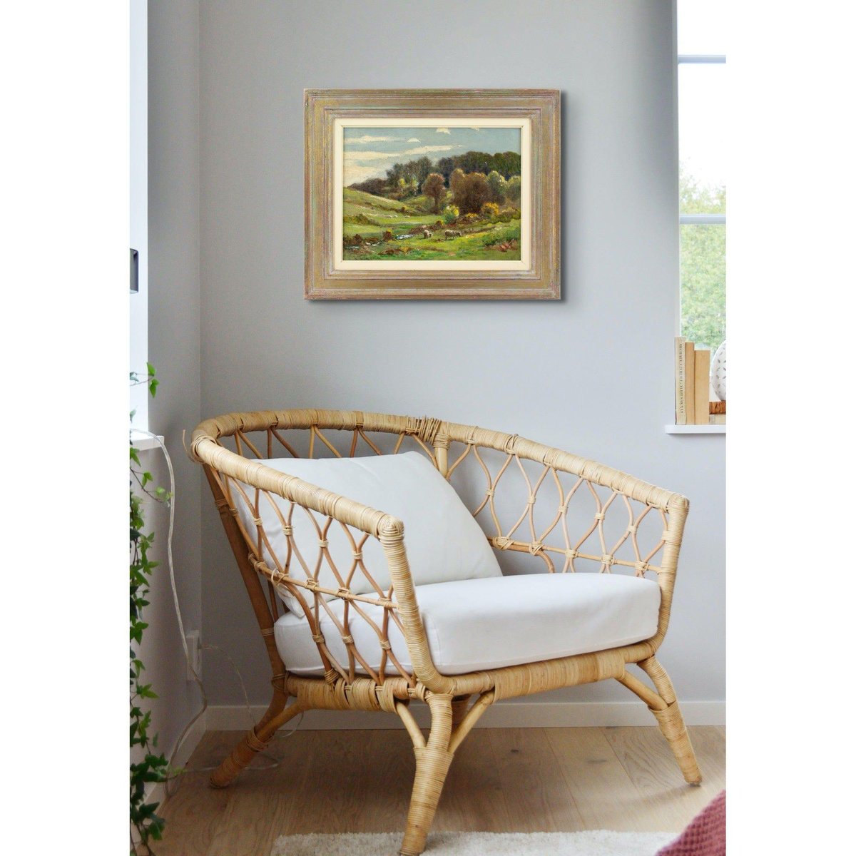 Ernest Higgins Rigg, Summer Landscape with Grazing Sheep, 1920s, Oil on ...