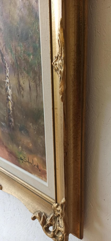 Bert Österlund, Woman Herding Sheep, 1950s, Oil on Canvas, Framed for ...