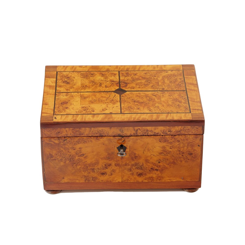 Biedermeier Writing Box in Ahorn Birch and Rosewood, 1820s for sale at ...