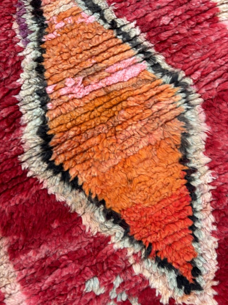Traditional Moroccan Red Berber Runner Rug for sale at Pamono