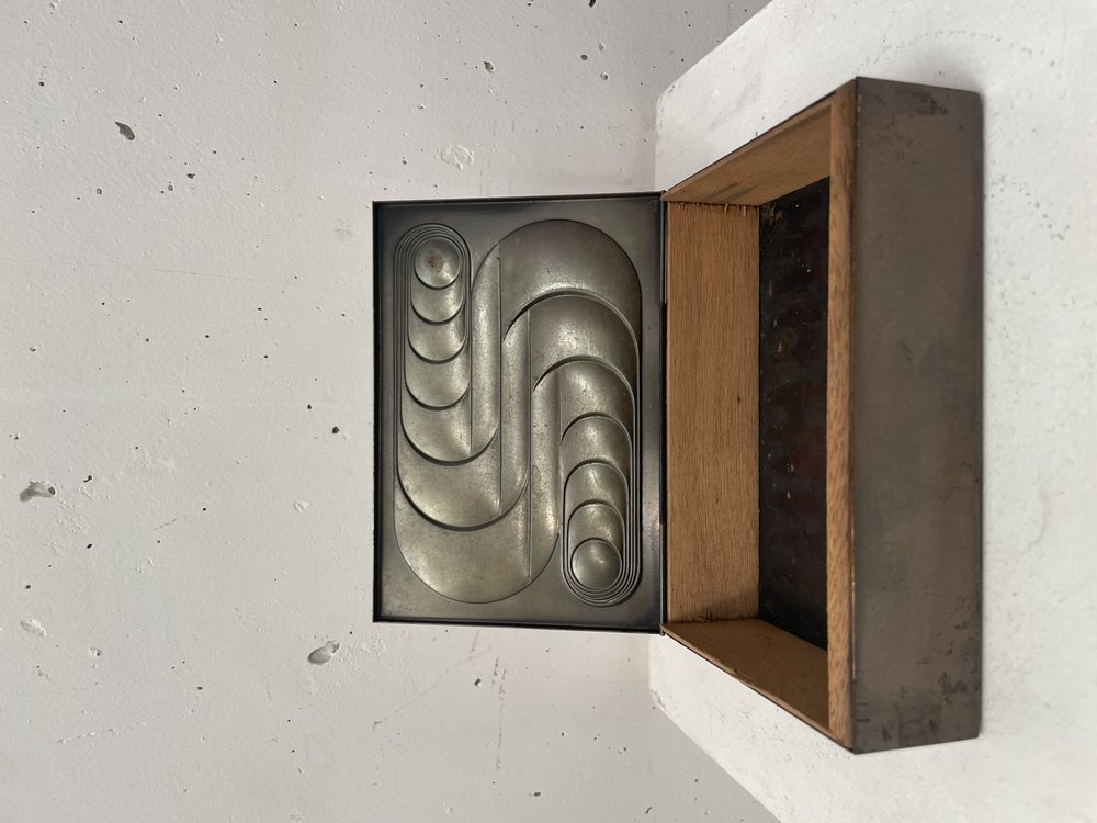 Copper Box with Kinetic Decor, 1970s for sale at Pamono