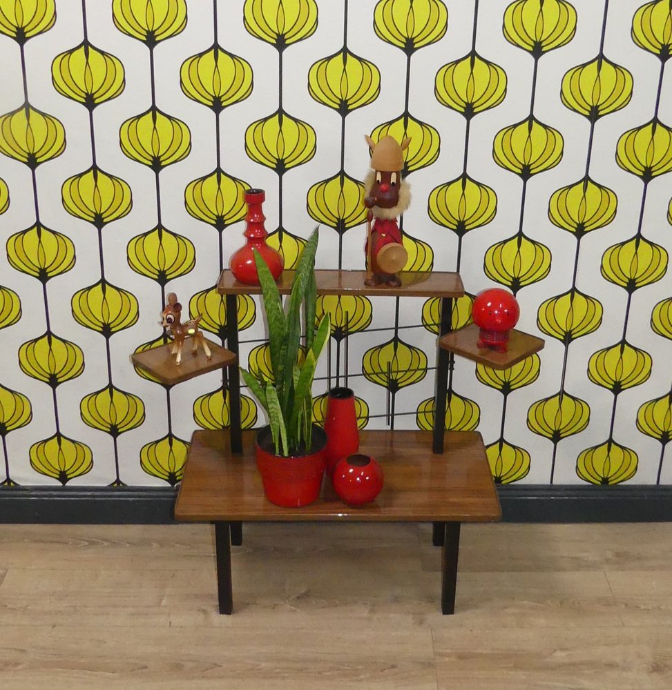 Vintage Flower Bank in Teak, 1960s for sale at Pamono