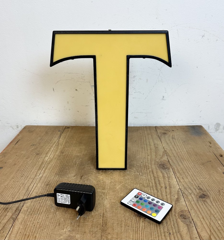 Vintage Illuminated Letter T, 1970s for sale at Pamono