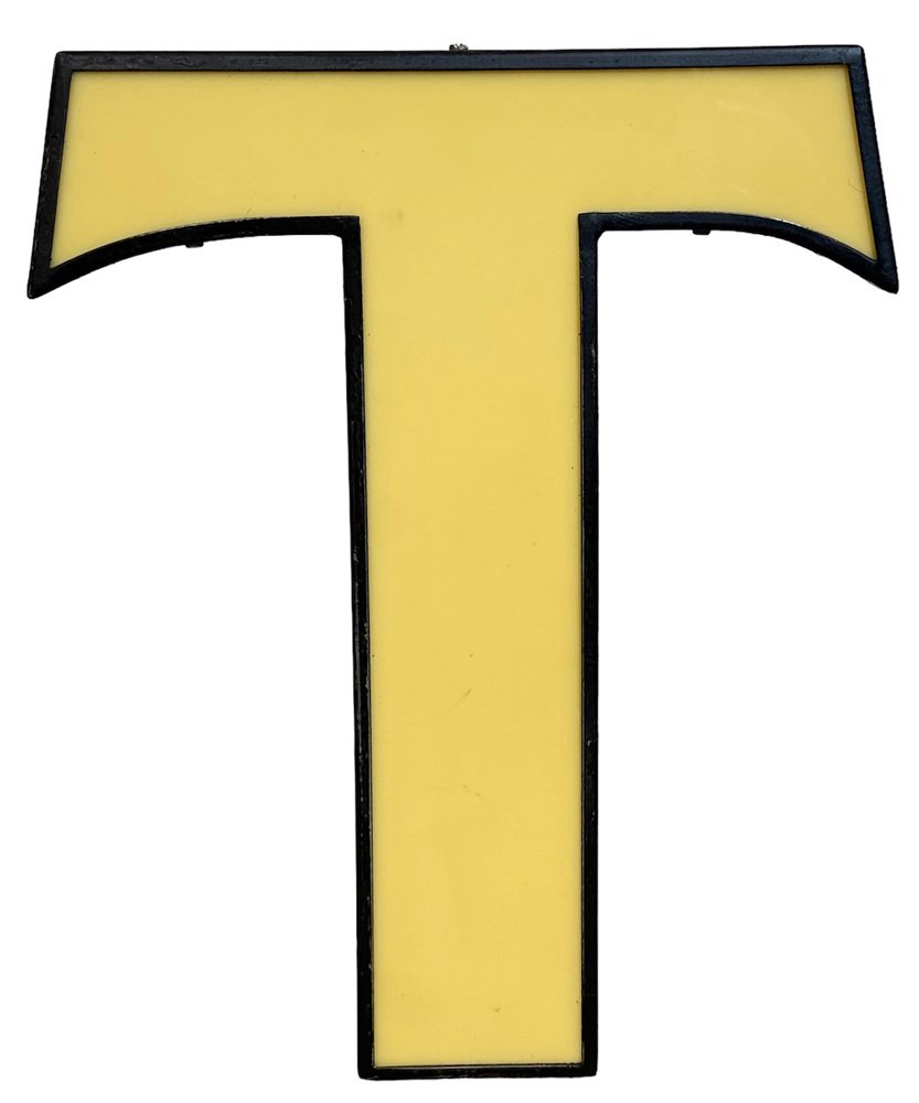 Vintage Illuminated Letter T, 1970s for sale at Pamono