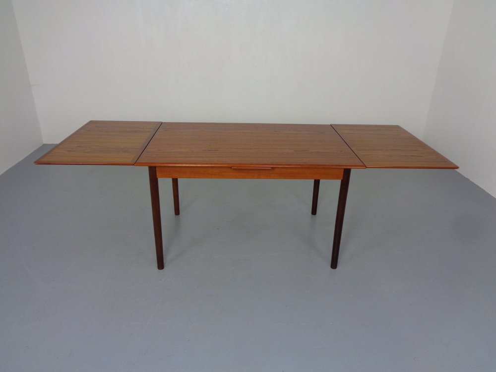 Extendable Teak Dining Table By Hs Møbler 1960s For Sale At Pamono