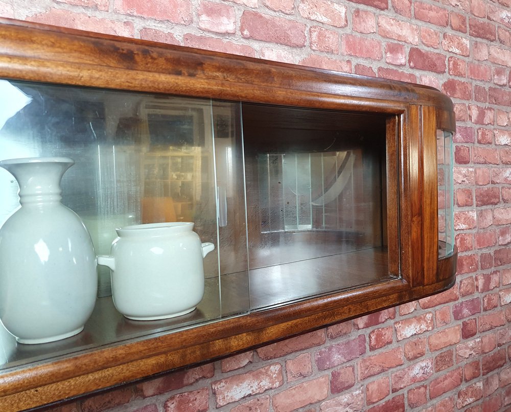Art Deco Walnut Display Case, 1930s for sale at Pamono