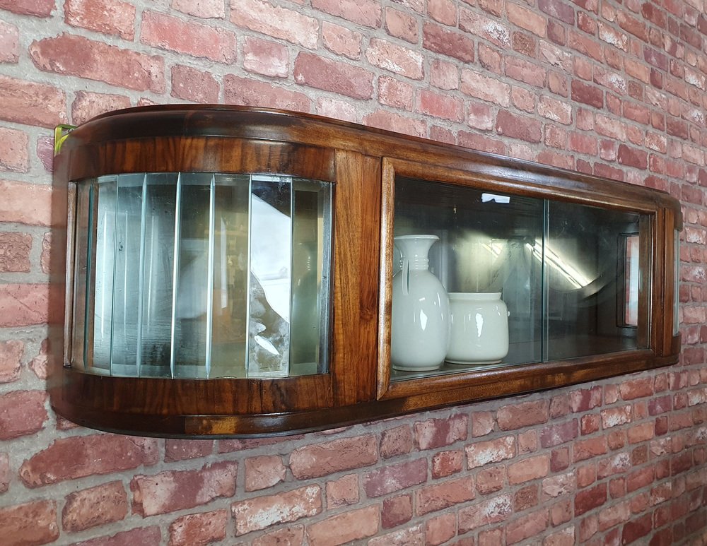 Art Deco Walnut Display Case, 1930s for sale at Pamono