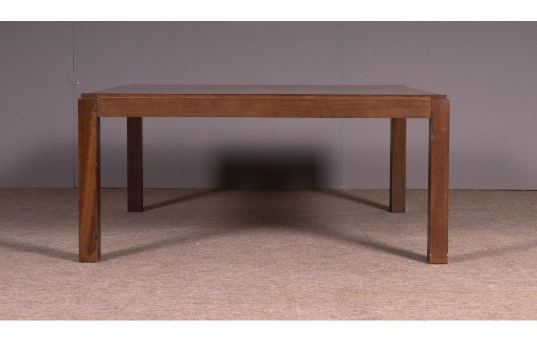 Vintage Square Walnut-Stained Coffee Table for sale at Pamono