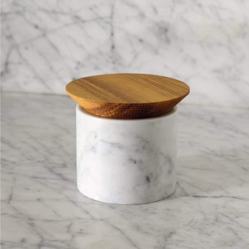 Small White Marble Container by Bettisatti for sale at Pamono