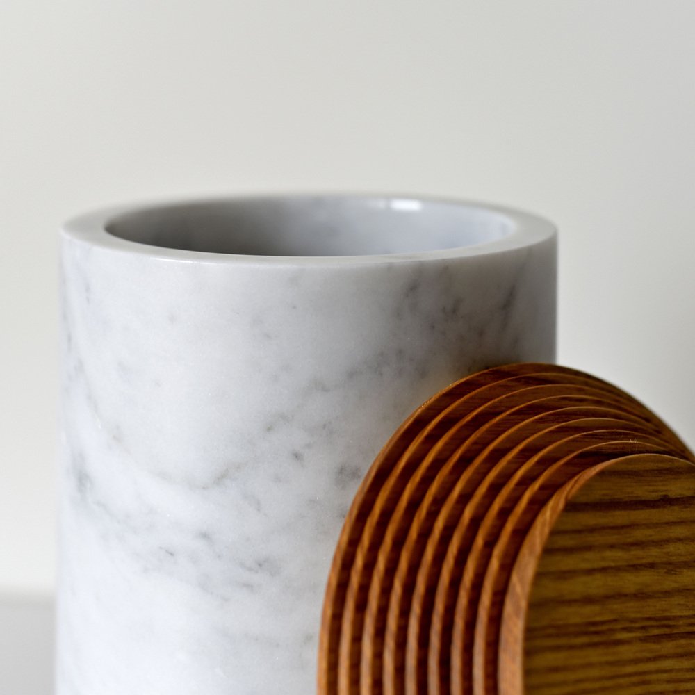 Large White Marble Container by Bettisatti for sale at Pamono