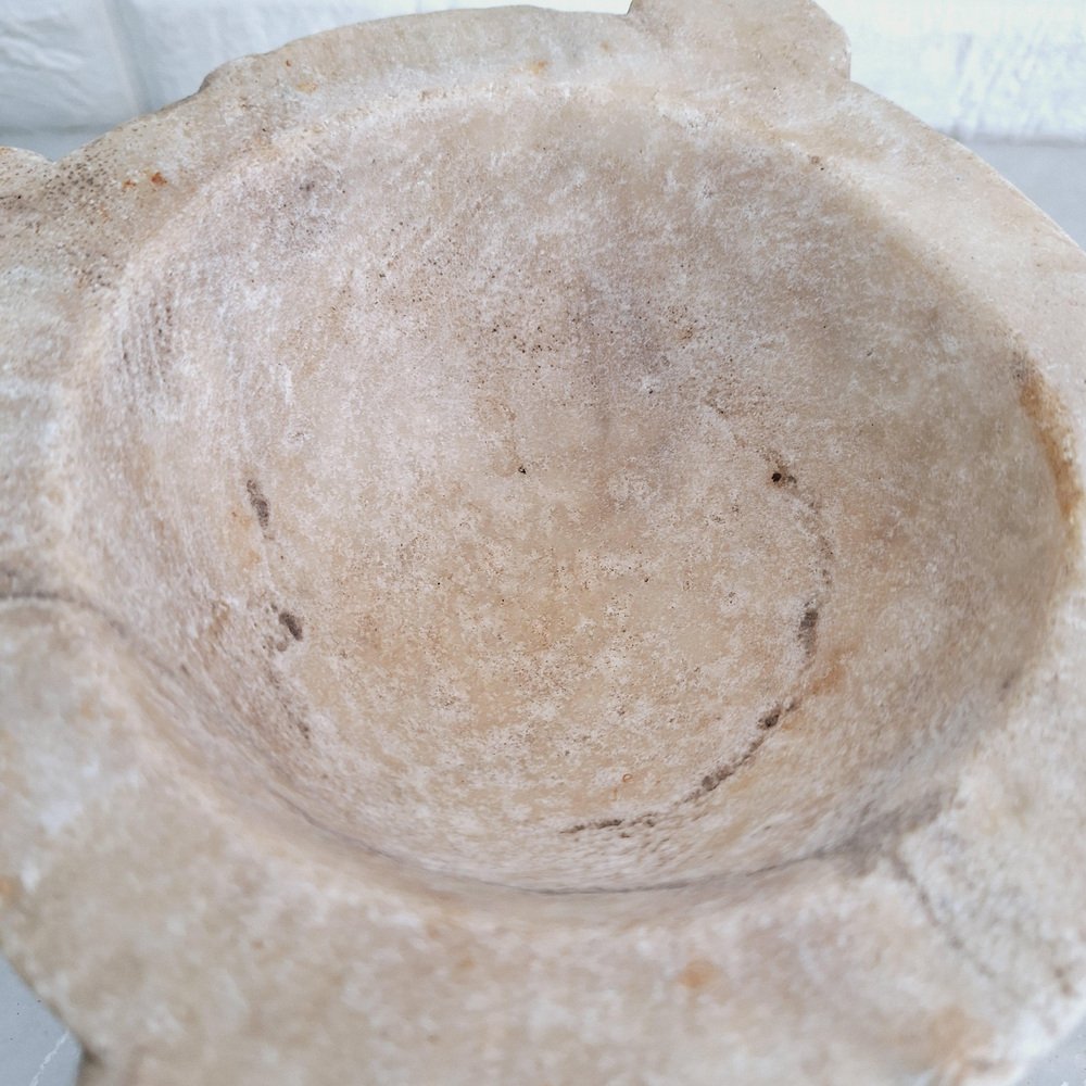 Antique Spanish Mortar Carved in White Marble, 18th Century for sale at ...