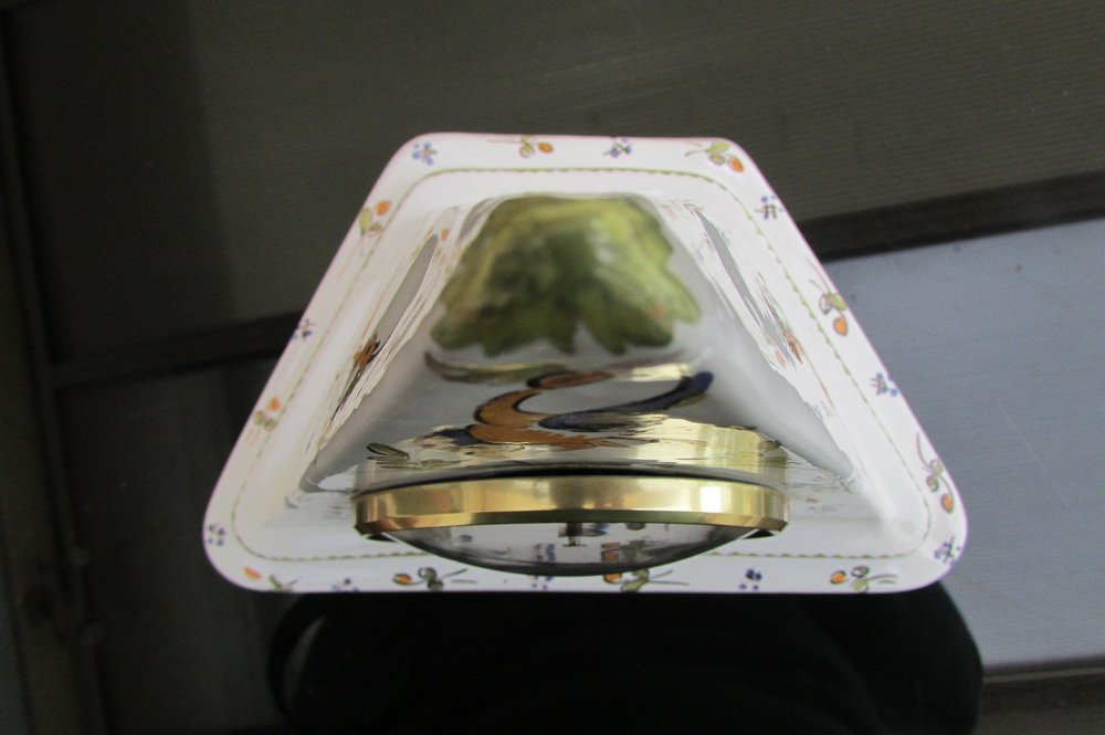 Pyramid clock in Martres Earthenware, 1970s for sale at Pamono