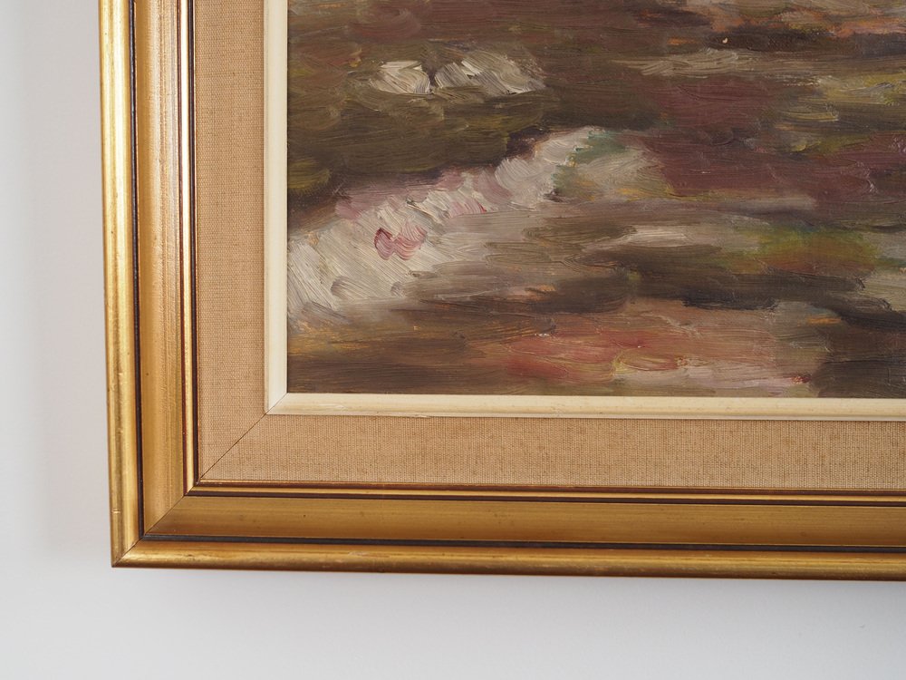 Scandinavian Artist, The Village in the Clouds, 1970s, Oil on Canvas ...