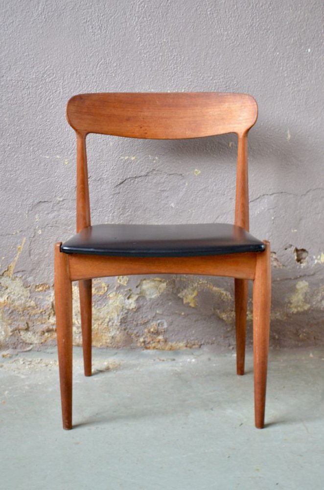 Chaise de Salle à Manger Scandinave en Teck par Johannes Andersen pour ...
