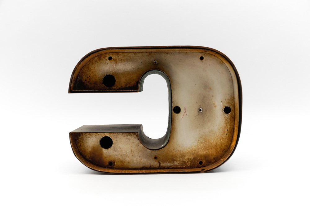 Mid-Century Modern German Patinated Copper Letter C, 1960s for sale at ...