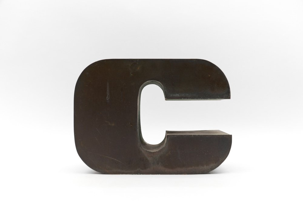 Mid-Century Modern German Patinated Copper Letter C, 1960s for sale at ...
