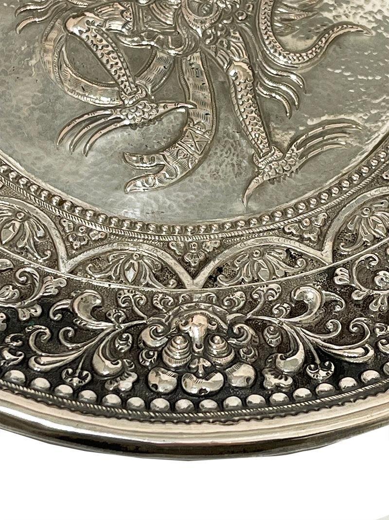 Balinese Yogya Silver Plate with Garuda Bird for sale at Pamono