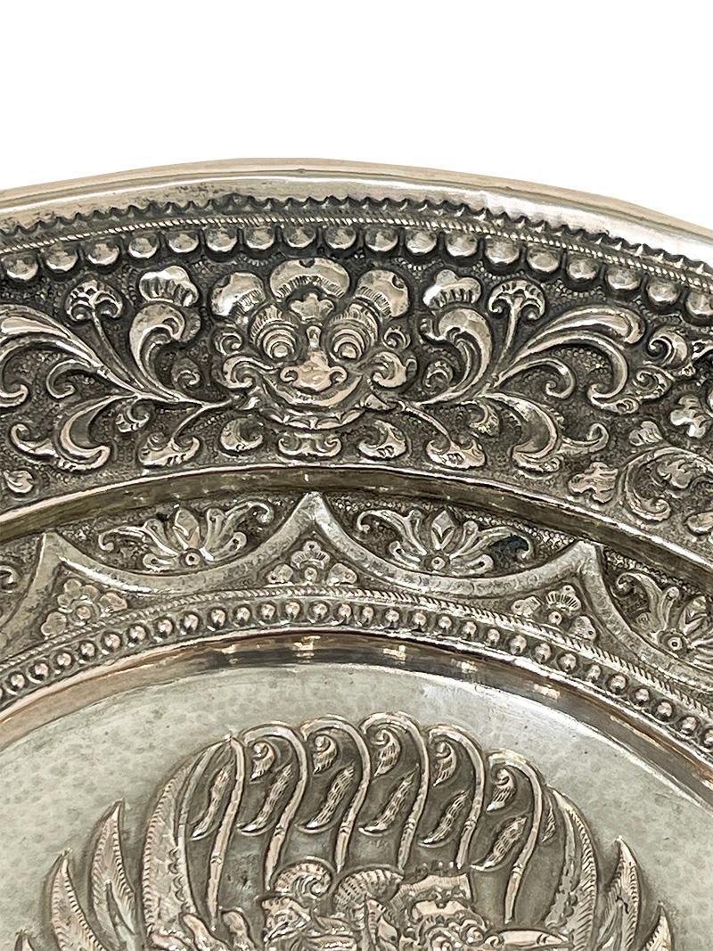 Balinese Yogya Silver Plate with Garuda Bird for sale at Pamono