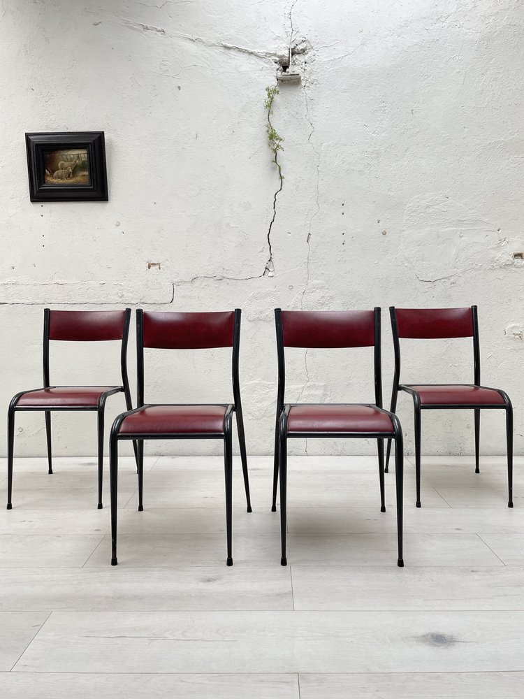 Model 510 Chairs in Skai from Mullca, Set of 4 for sale at Pamono
