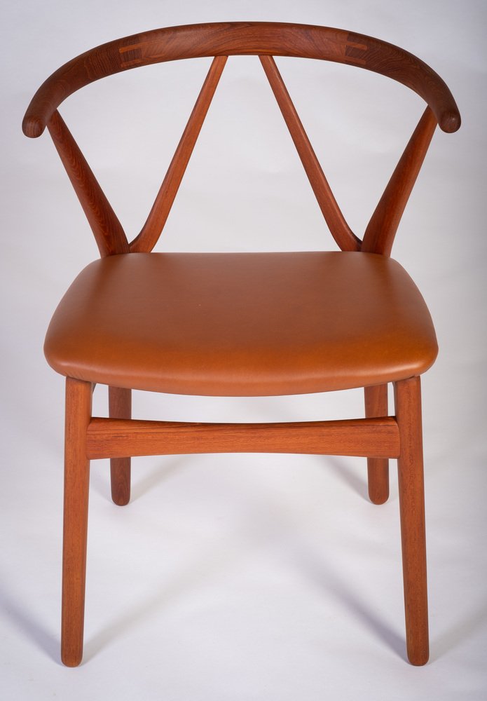 Mid-Century Modern Model 255 Teak and Leather Dining Chair by Henning ...
