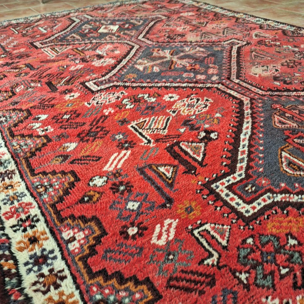 Large Vintage Middle Eastern Shiraz Nomadic Rug, 1970s for sale at Pamono