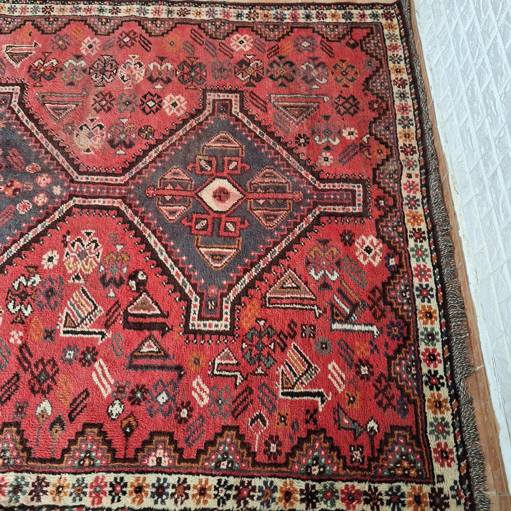 Large Vintage Middle Eastern Shiraz Nomadic Rug, 1970s for sale at Pamono