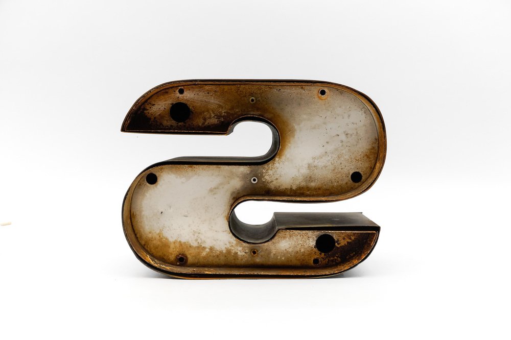 Mid-Century Modern Patinated Copper Letter S, Germany, 1970s for sale ...