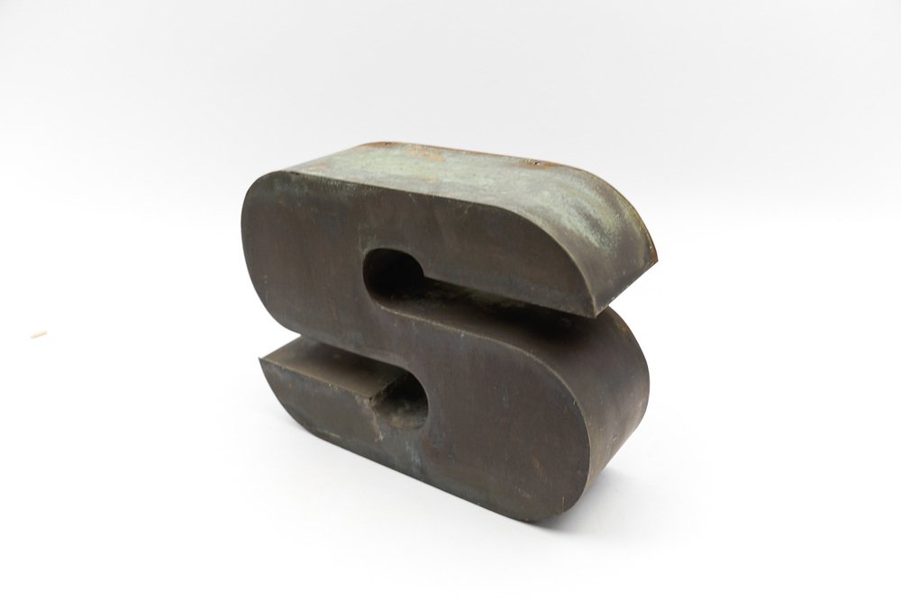 Mid-Century Modern Patinated Copper Letter S, Germany, 1970s for sale ...