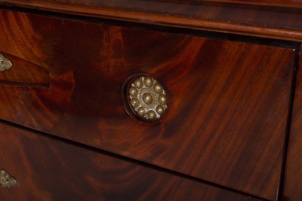 Biedermeier Drop-Front Mahogany Secretary Chest, 1930s for sale at Pamono