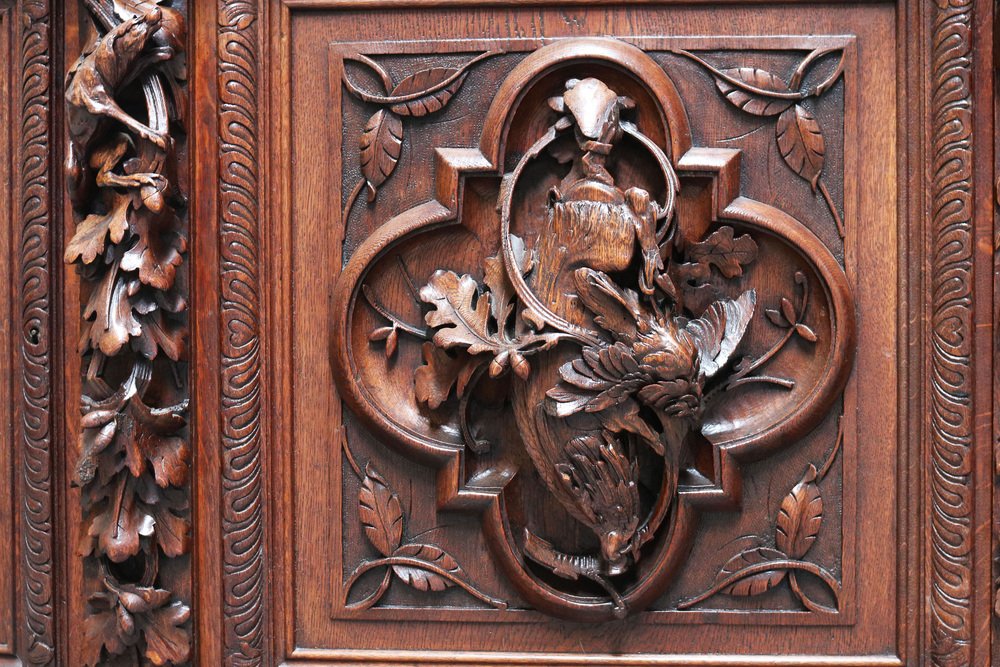 Large French Hunt Cabinet in Oak attributed to Alexander Roux, 1870s ...
