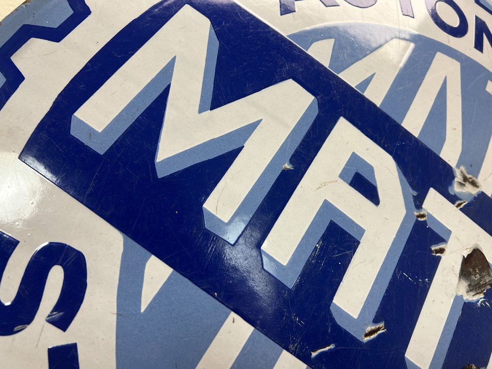 Automobiles Mathis Sign in Enamel, France, 1930s for sale at Pamono