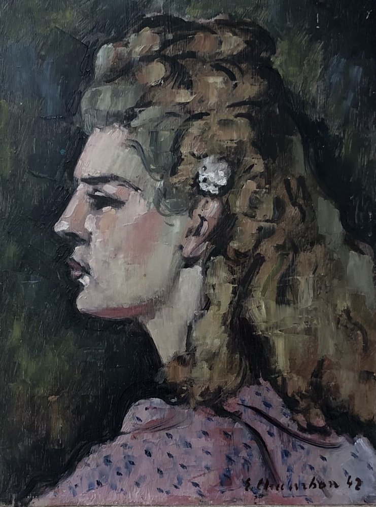 Emile-François Chambon, Young Blonde Woman, 1942, Oil on Canvas, Framed ...