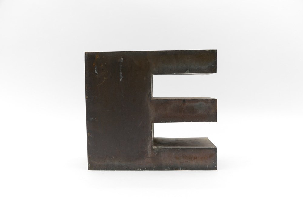 Mid-Century Modern Patinated Copper Letter E, Germany, 1960s-1970s for ...