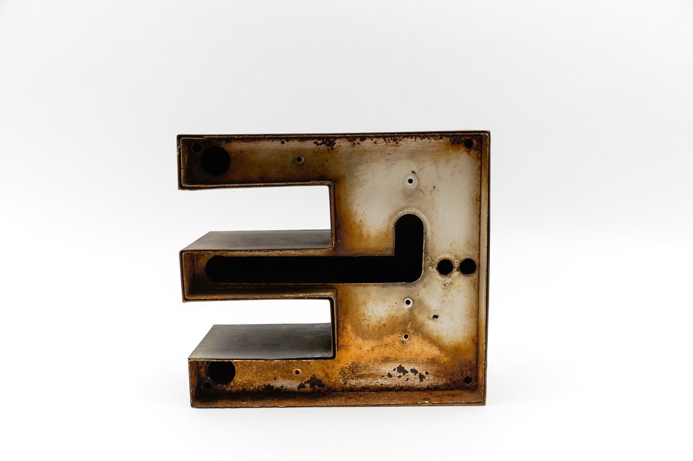 Mid-Century Modern Patinated Copper Letter E, Germany, 1960s-1970s for ...
