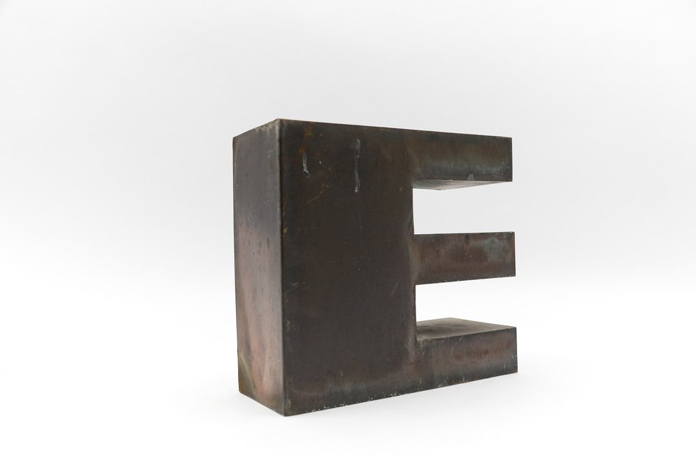 Mid-Century Modern Patinated Copper Letter E, Germany, 1960s-1970s for ...