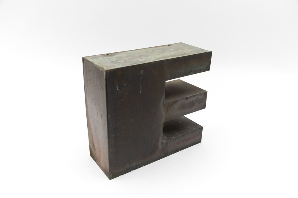 Mid-Century Modern Patinated Copper Letter E, Germany, 1960s-1970s for ...