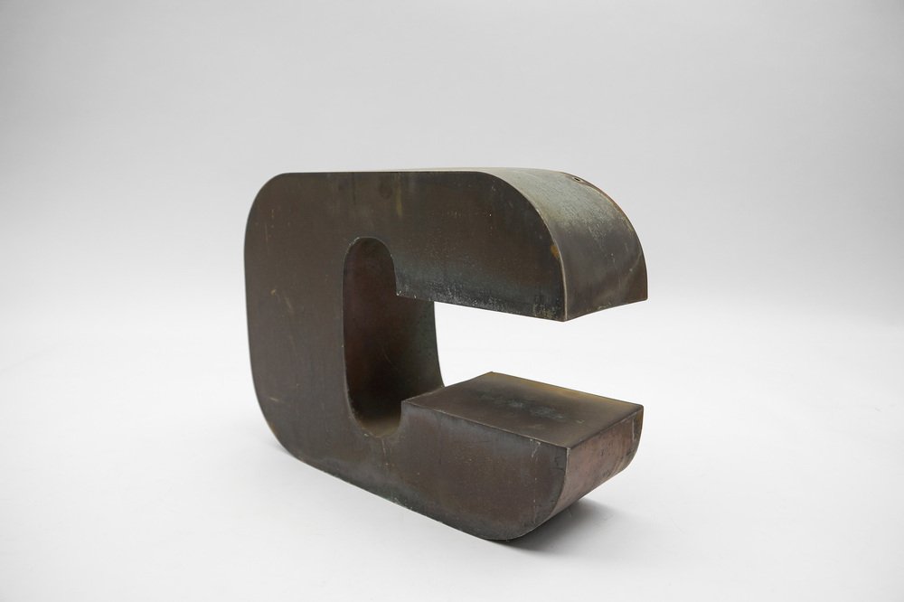 Mid-Century Modern Patinated Copper Letter C, Germany, 1960s-1970s for ...