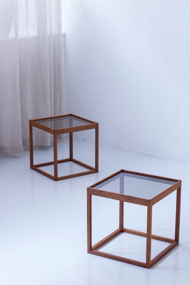 Cube Tables by Kurt Østervig for KP Møbler, 1960s, Set of 2 for sale at Pamono