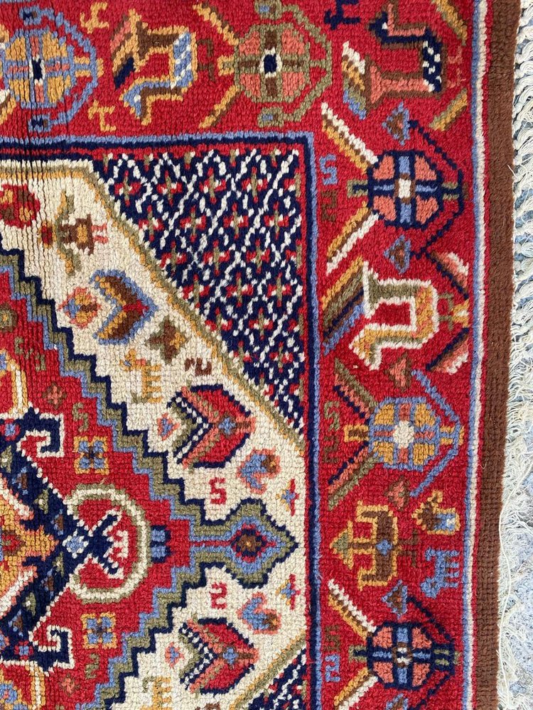 Vintage French Shiraz Style Knotted Rug, 1940s for sale at Pamono